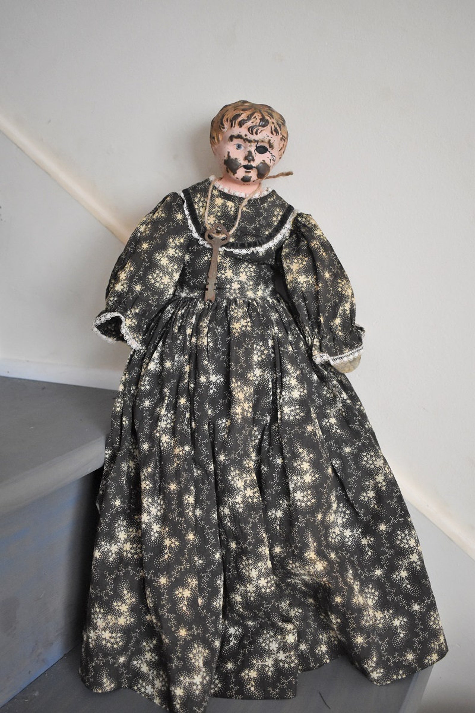 Haunted German Metal Head Doll-vintage Tin Head Doll-minerva Doll From ...
