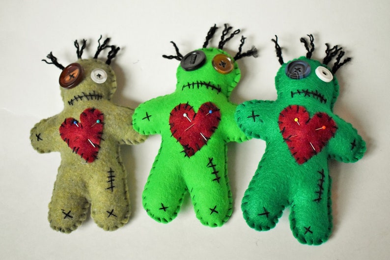 Voodoo Doll Green Tones Voo Doo Dolls Halloween Etsy