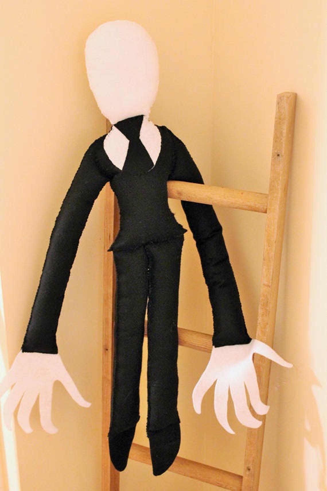 Slender Man Doll-very Large Slenderman Doll-slendy Style Black - Etsy