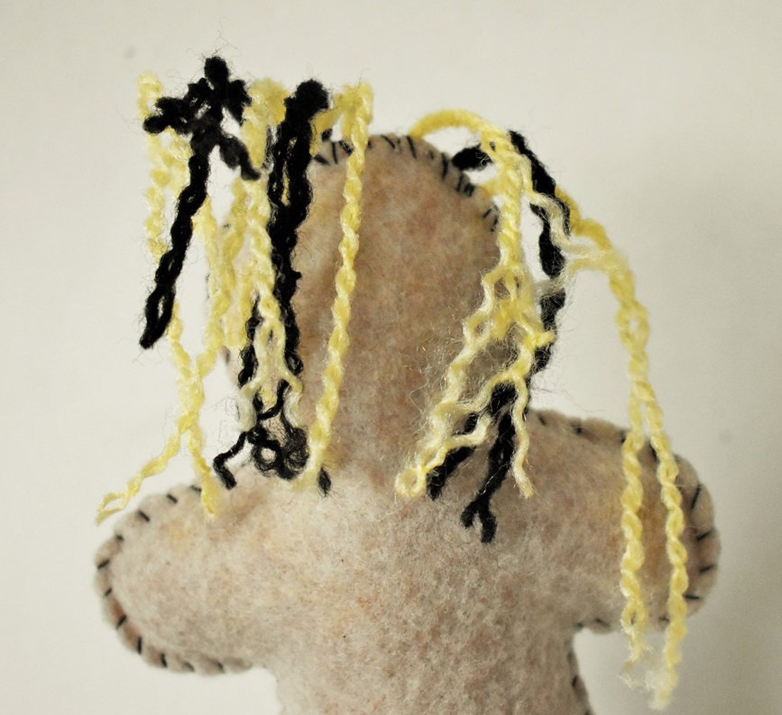 Voodoo Doll With Long Hair-voo Doo Doll-handmade Felt Voodoo Doll With ...