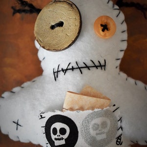 Voodoo Doll With Pocket-skull Pocket Voodoo Doll-primitive Doll-skulls ...