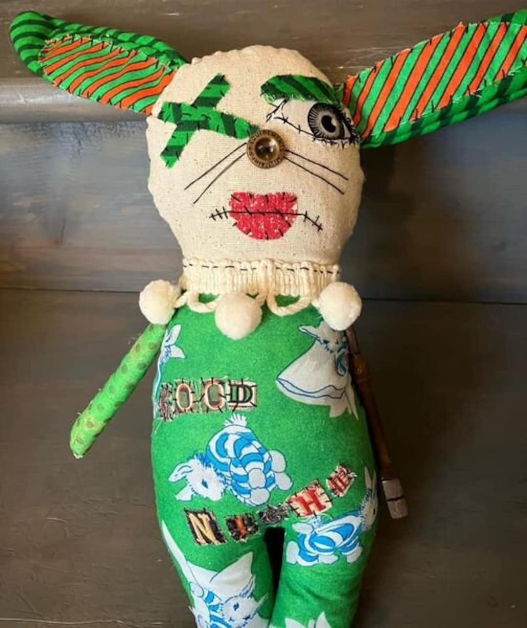 Basement Bunnies-rabbit Scrappy Doll-primitive Art Bunny-weird Unusual ...