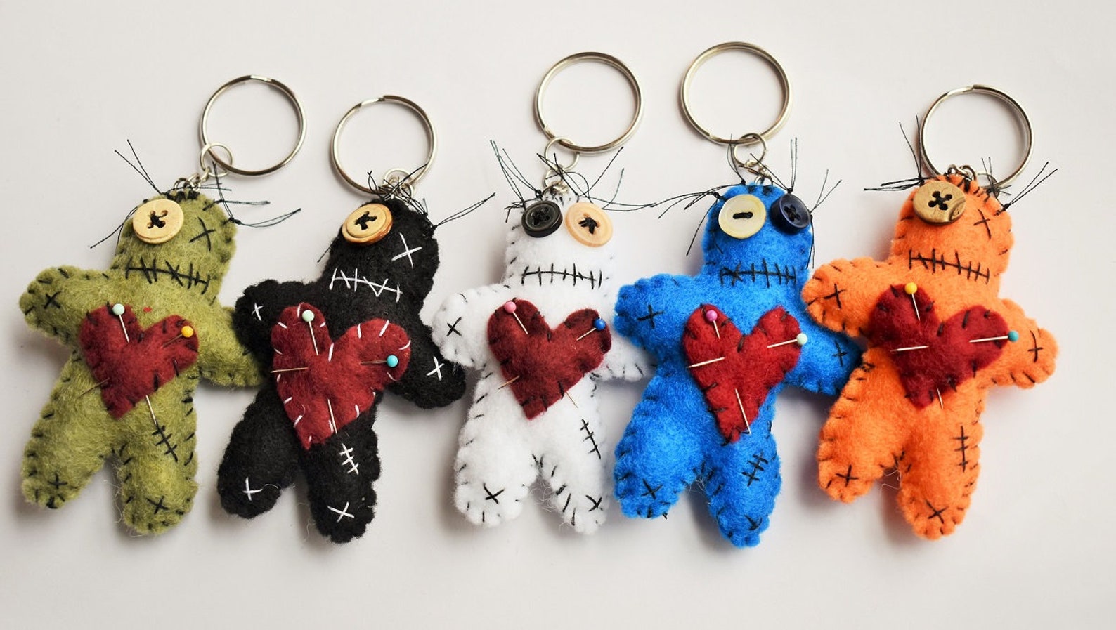 Voodoo Doll Keychain-back Pack Charms-mini 3 Inch Voodoo Doll | Etsy