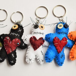 Voodoo Doll Keychain-back Pack Charms-mini 3 Inch Voodoo Doll With ...