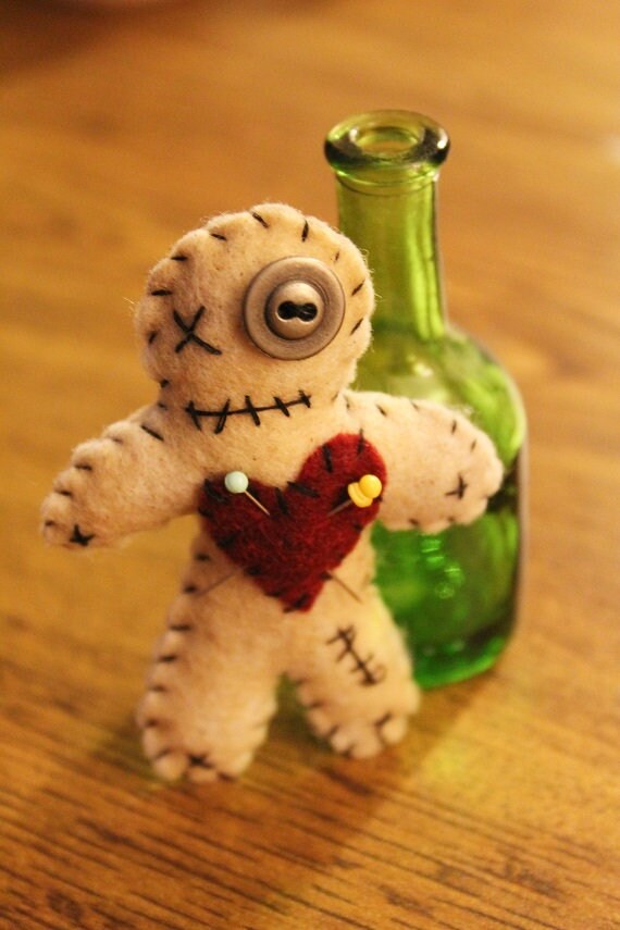 Voodoo Mini Dolls-felt Handmade Primitive Dolls-dark | Etsy