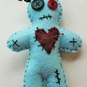 Baby Blue Voodoo Doll-vooblue-halloween Decor-primitive Dolls-dark ...