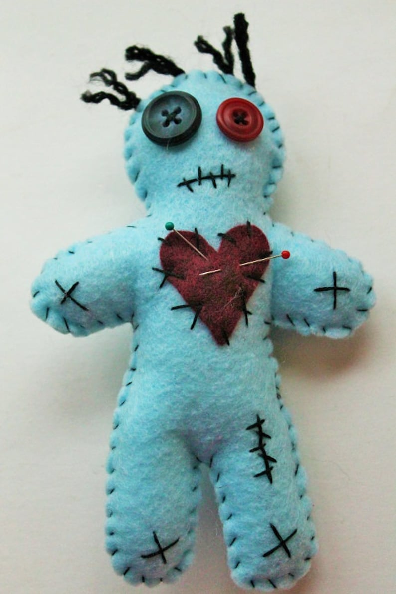 Baby Blue Voodoo Doll-vooblue-halloween Decor-primitive Dolls-dark ...