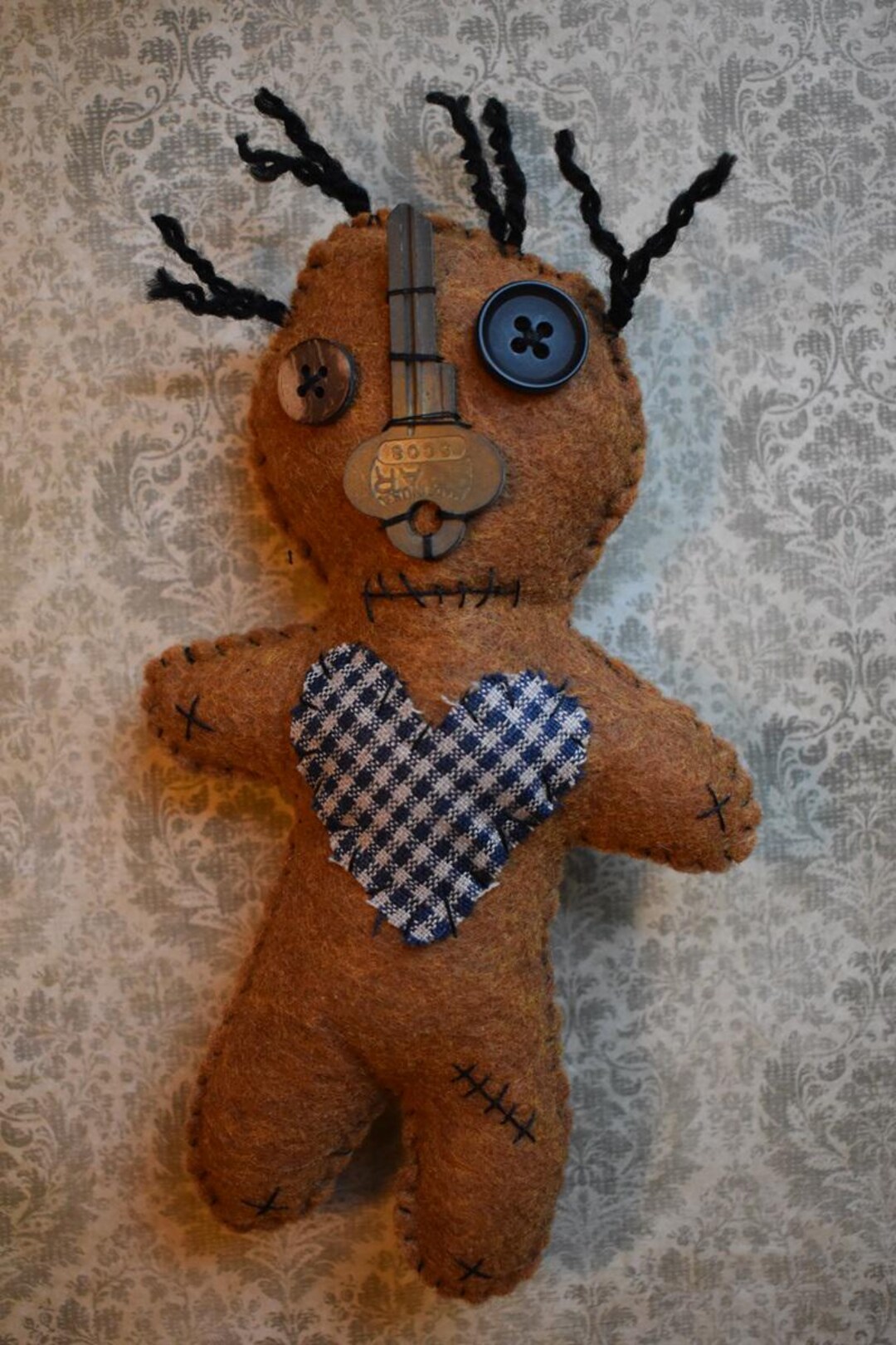 Primitive Key Doll-voodoo Style Doll-handmade Art Doll - Etsy