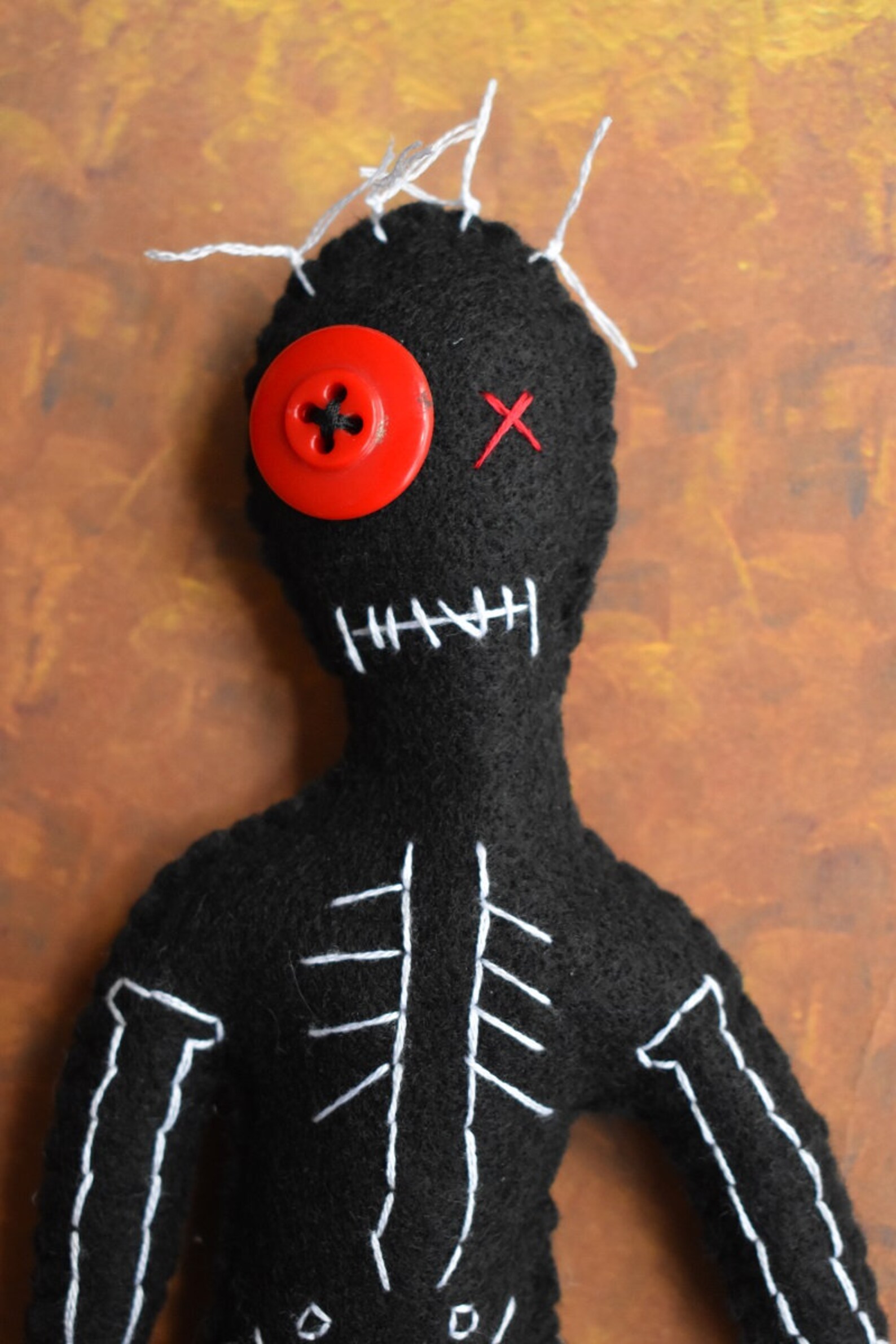 Skeleton Doll-skeleton Voodoo Doll-tall Thin Handmade Felt - Etsy