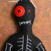 Skeleton Doll-skeleton Voodoo Doll-tall Thin Handmade Felt Skeleton ...