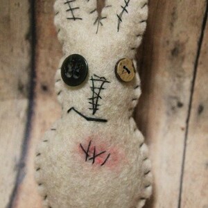 Zombie Easter Bunnies-voodoo Rabbits-handmade Felt Easter Bunnies-ugly ...