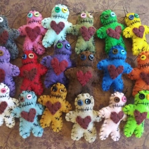 Mini Voodoo Dolls-tiny Voo Doo Dolls-halloween Decor-primitive-zombie ...