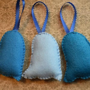 Blue Ghost Ornament Set-halloween Decor - Etsy