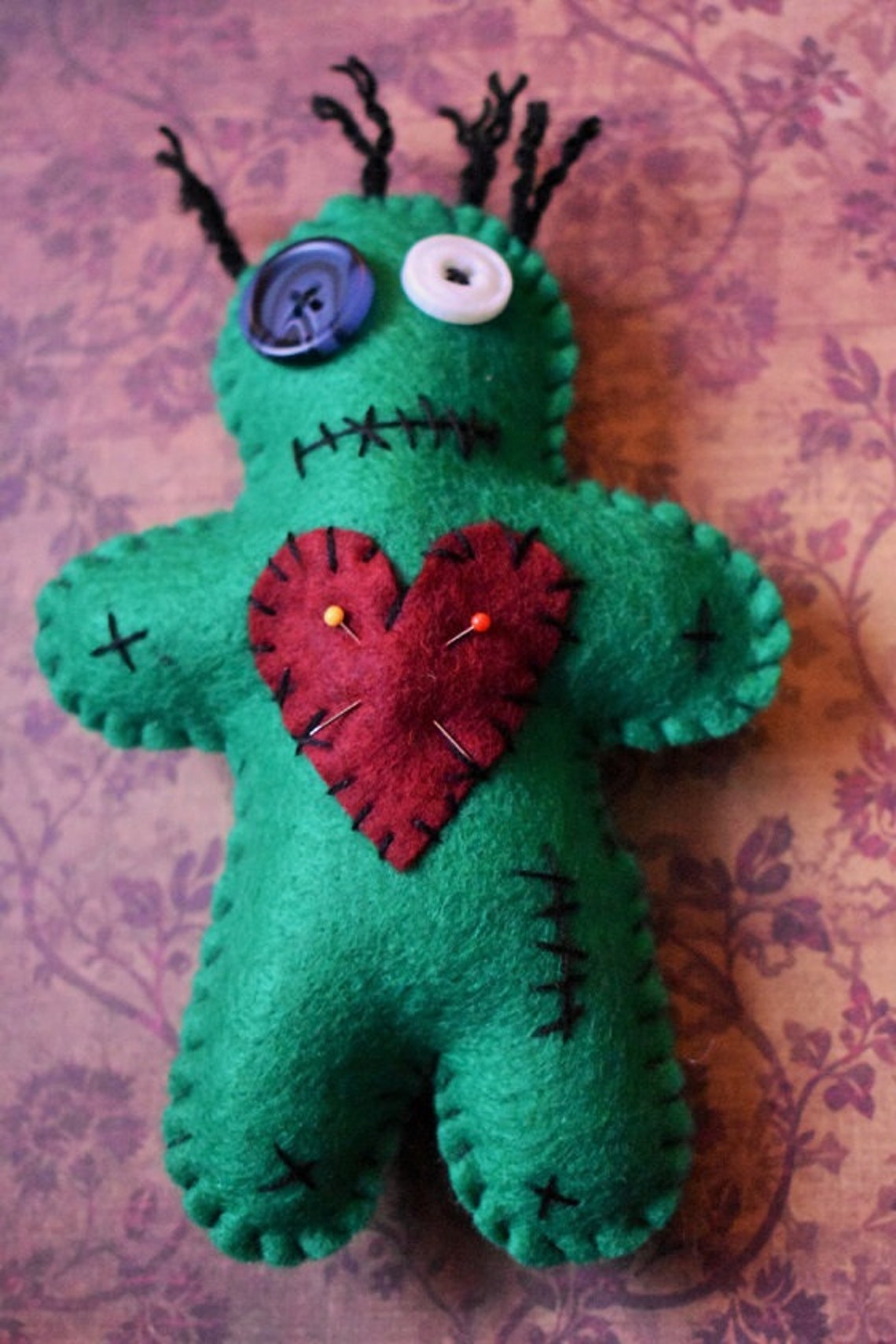 Voodoo Doll-green Tones-voo Doo Dolls-halloween Decor-halloween Wedding ...