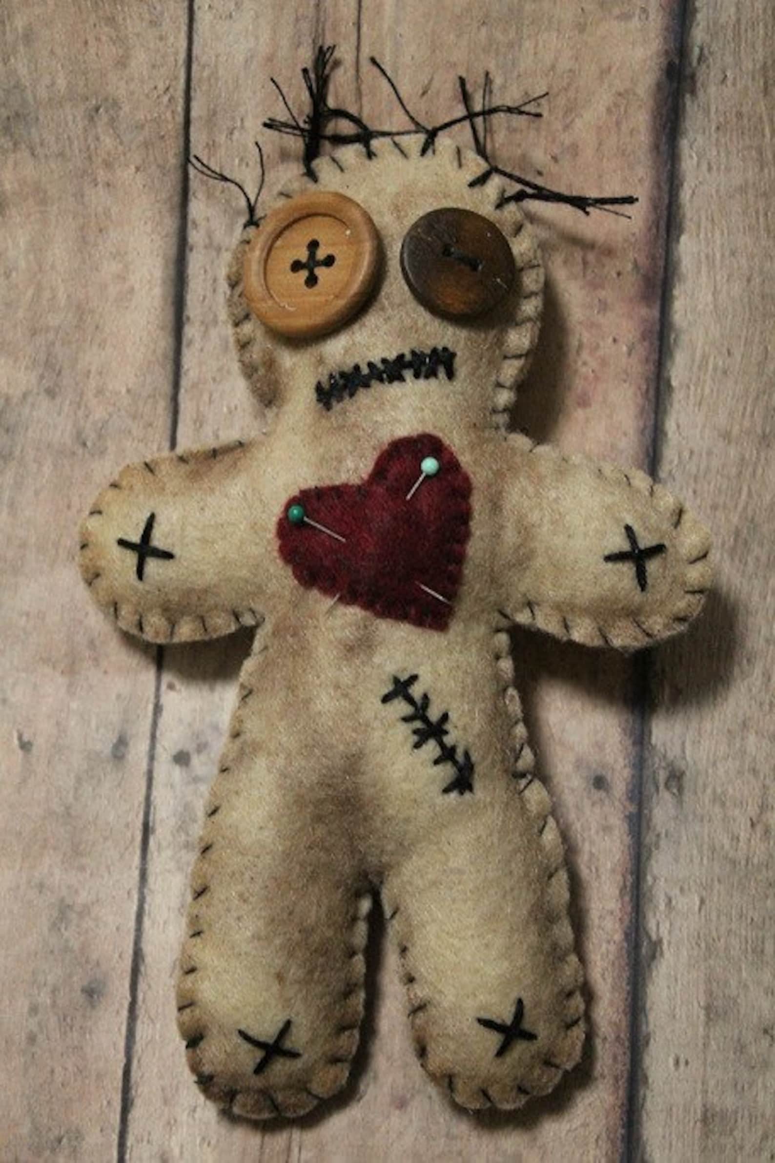 Voo Doo Doll-grungy Voodoo Doll-voodoo Plush-handmade Felt - Etsy