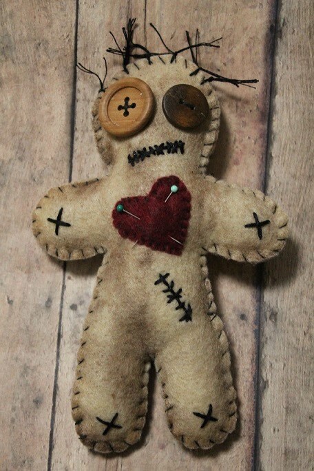 Voo Doo Doll-grungy Voodoo Doll-voodoo Plush-handmade Felt - Etsy