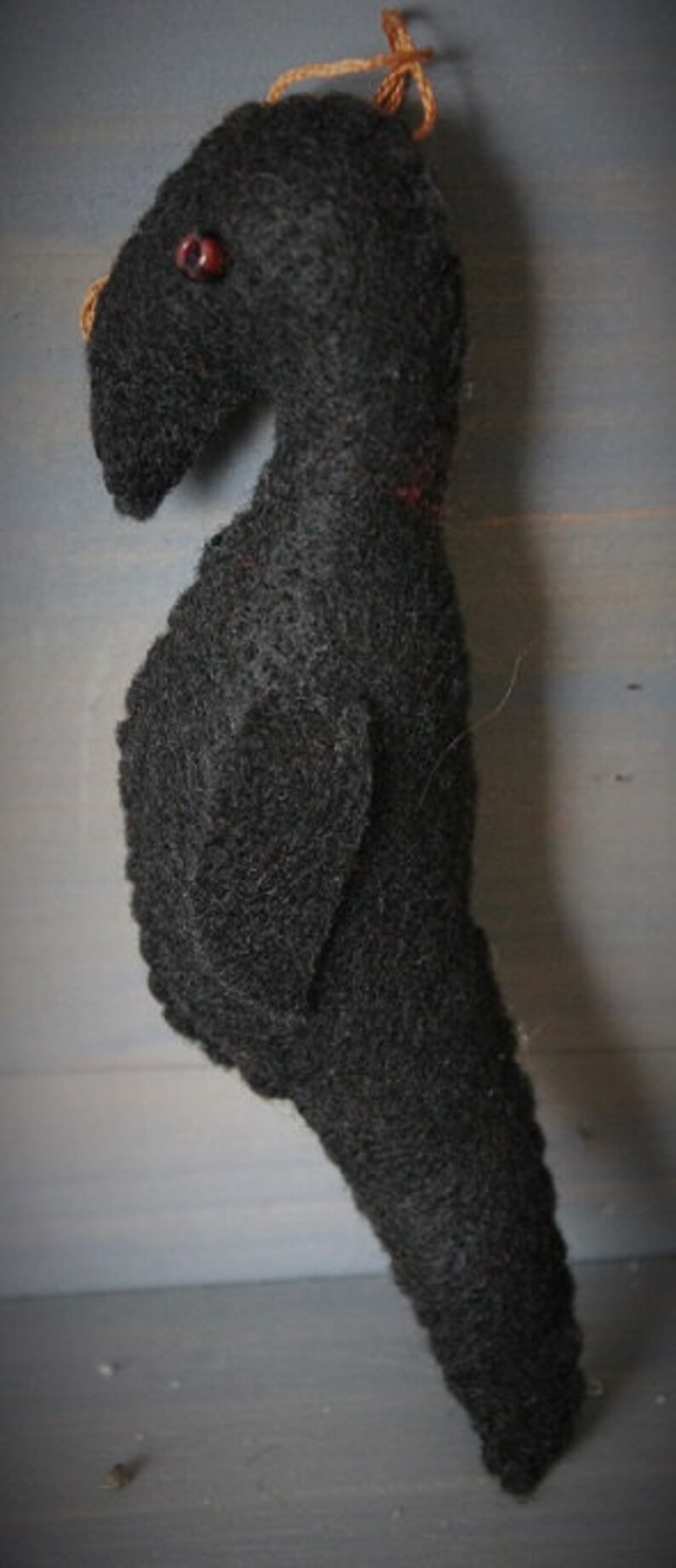 Crow Ornament-black Primitive Felt Crows-crow Decor-halloween | Etsy
