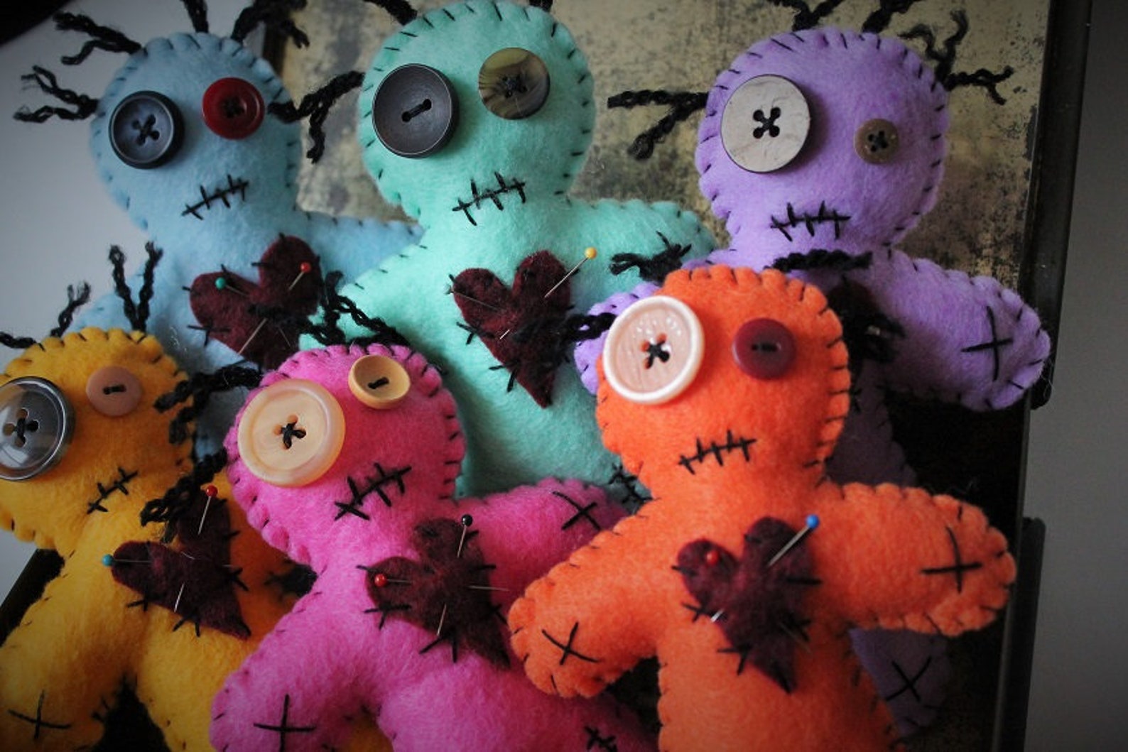 Purple VooDoo doll-Voodoo doll-Voodoo plush-Handmade felt | Etsy