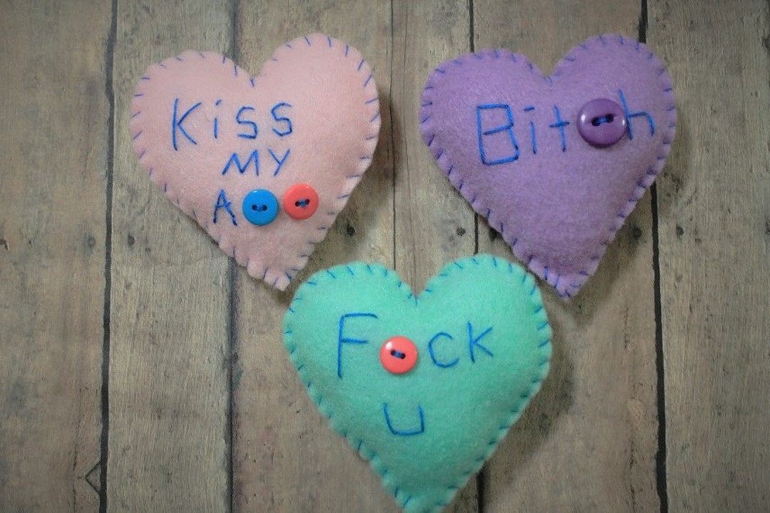 Inappropriate Valentine Hearts-conversation Hearts-mature Content-heart ...