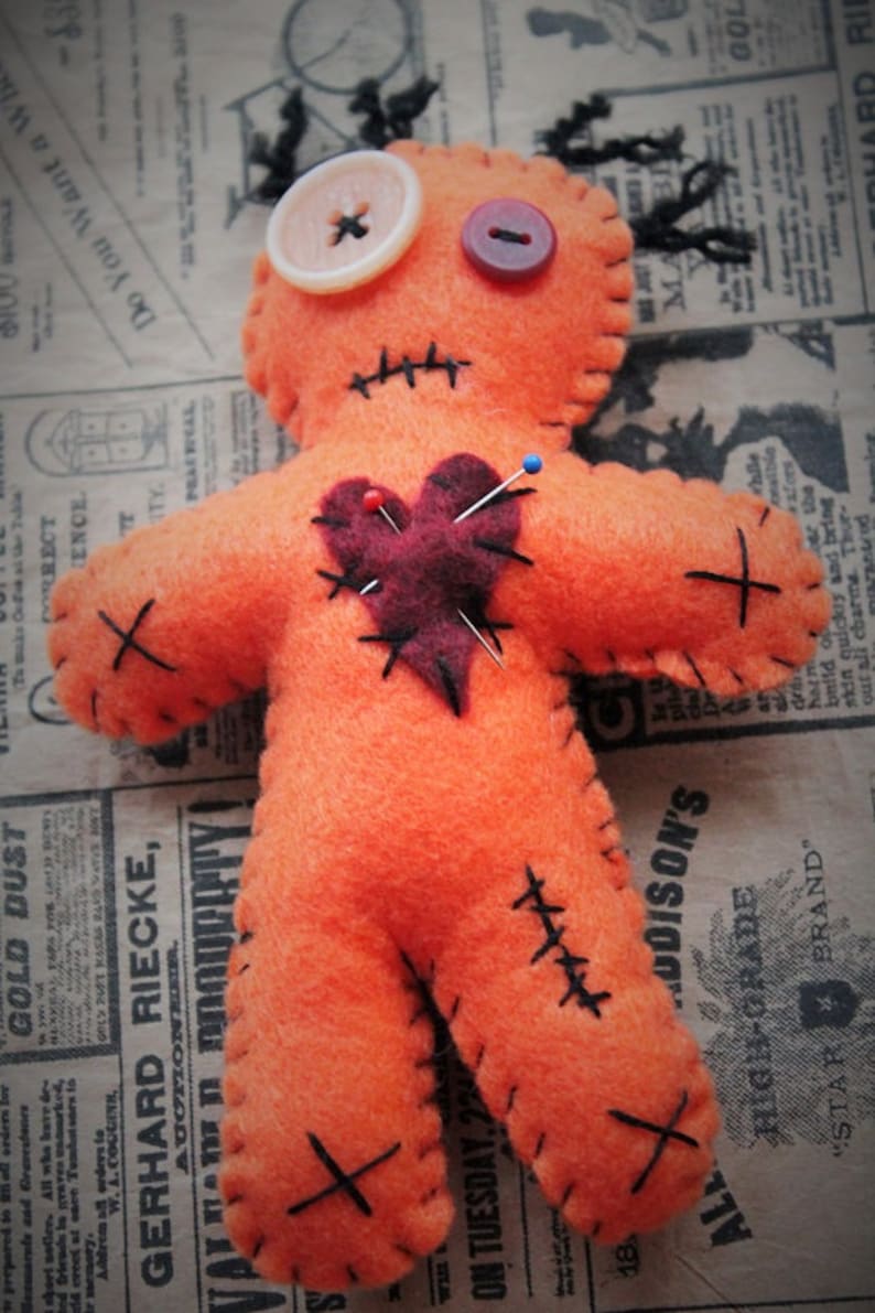 Voodoo dolls Colorful mix-6 colored voodoo dolls-primitive | Etsy