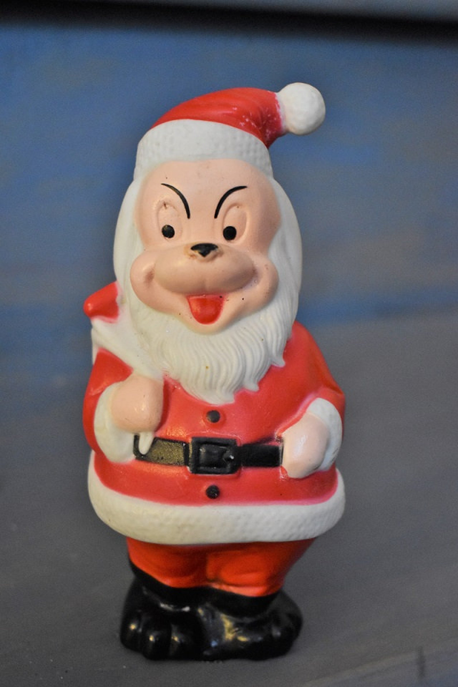 Evil Santa Rubber toy-Puppy Santa claus-Rubber squeak Santa | Etsy