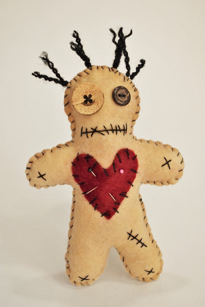 Voo Doo Doll-grungy Voodoo Doll-voodoo Plush-handmade Felt Creepy Doll ...