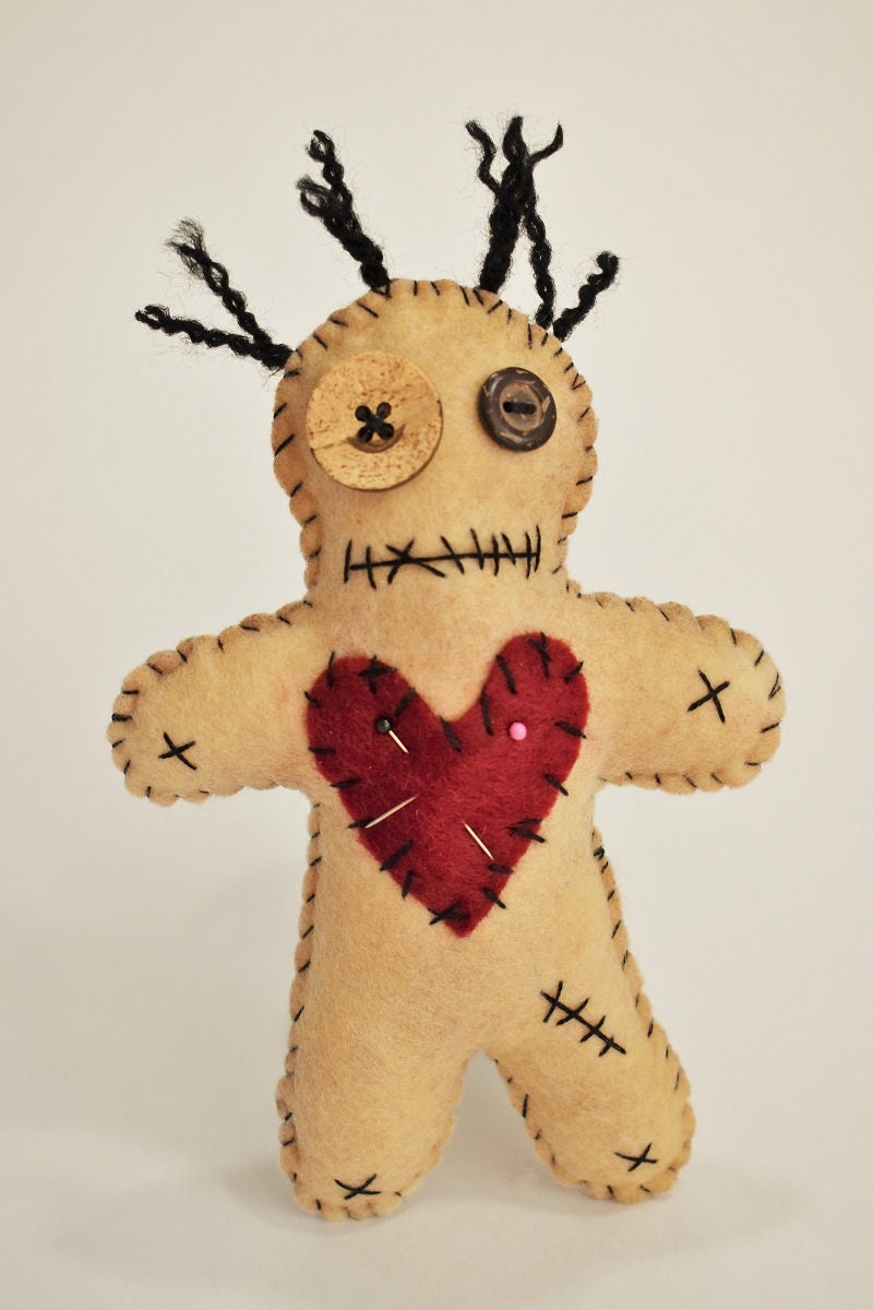 Voo Doo Doll-grungy Voodoo Doll-voodoo Plush-handmade Felt - Etsy