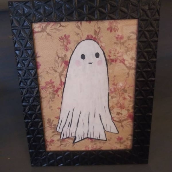 Hand Painted Ghost Painting - Etsy