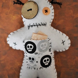 Voodoo Doll With Pocket-skull Pocket Voodoo Doll-primitive Doll-skulls ...