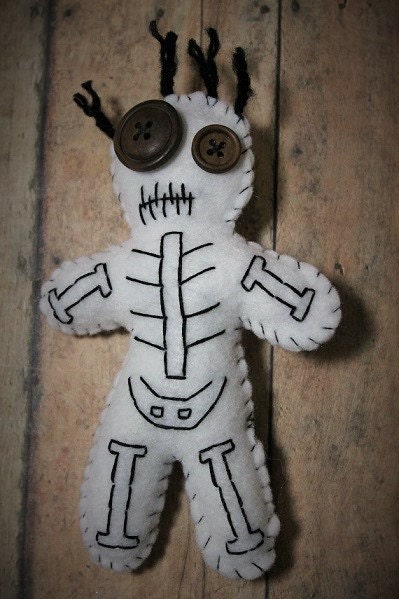 Voodoo Doll-white Skeletal Voodoo Doll-bones-voo Doo Doll-skeleton Voo ...