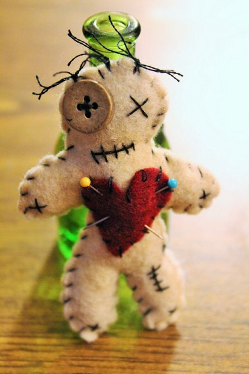 Voodoo Mini Dolls-felt Handmade Primitive Dolls-dark - Etsy