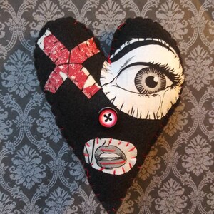 Heart With Retro Face Ornament-valentines Day Gift-love and Hearts ...