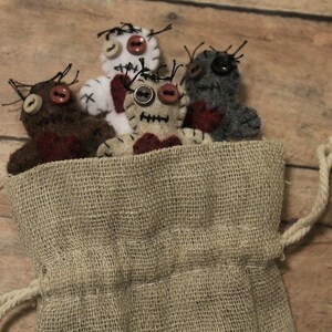 Mini Voodoo Dolls-sack of Voodoo-tiny Voo Doo Dolls in Sack-halloween ...
