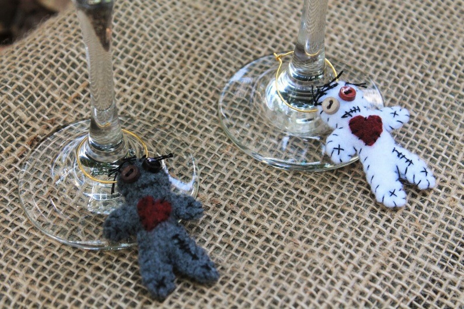 Voodoo Wine Rings-voodoo Wedding-halloween Wedding-gothic - Etsy