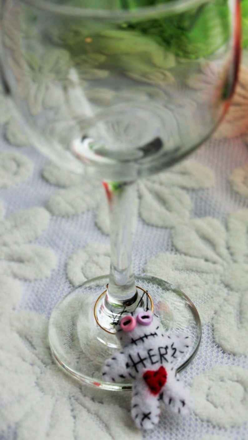 Voodoo Wine Rings-his and Hers Voodoo Set-gothic-halloween Wedding Wine ...