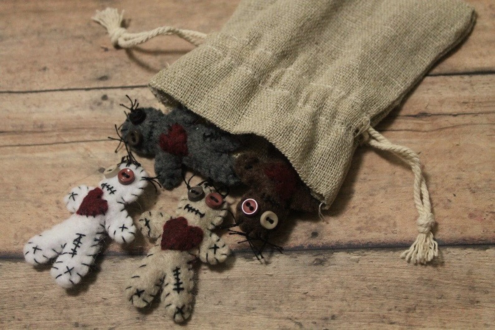 Mini Voodoo Dolls-sack of Voodoo-tiny Voo Doo Dolls in Sack-halloween ...