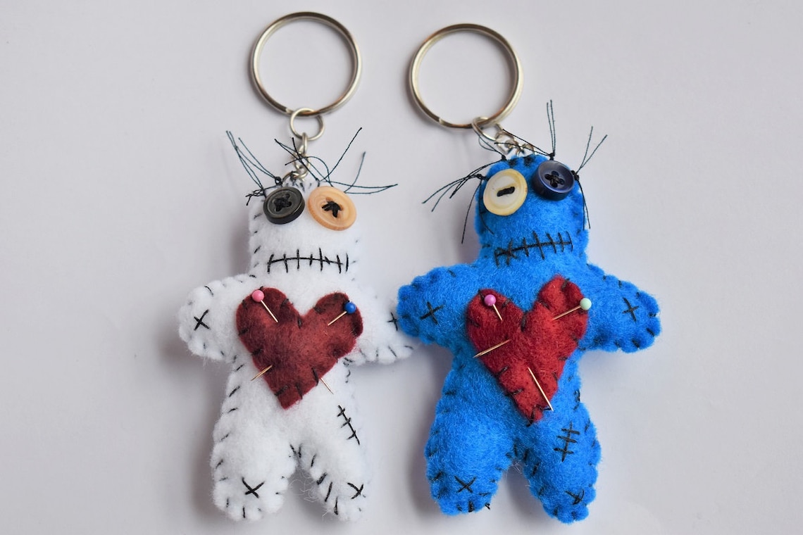 Voodoo Doll Keychain-back Pack Charms-mini 3 Inch Voodoo Doll | Etsy