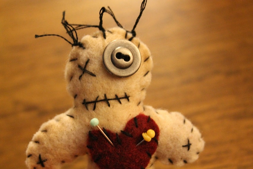 Voodoo Mini Dolls-felt Handmade Primitive Dolls-dark | Etsy