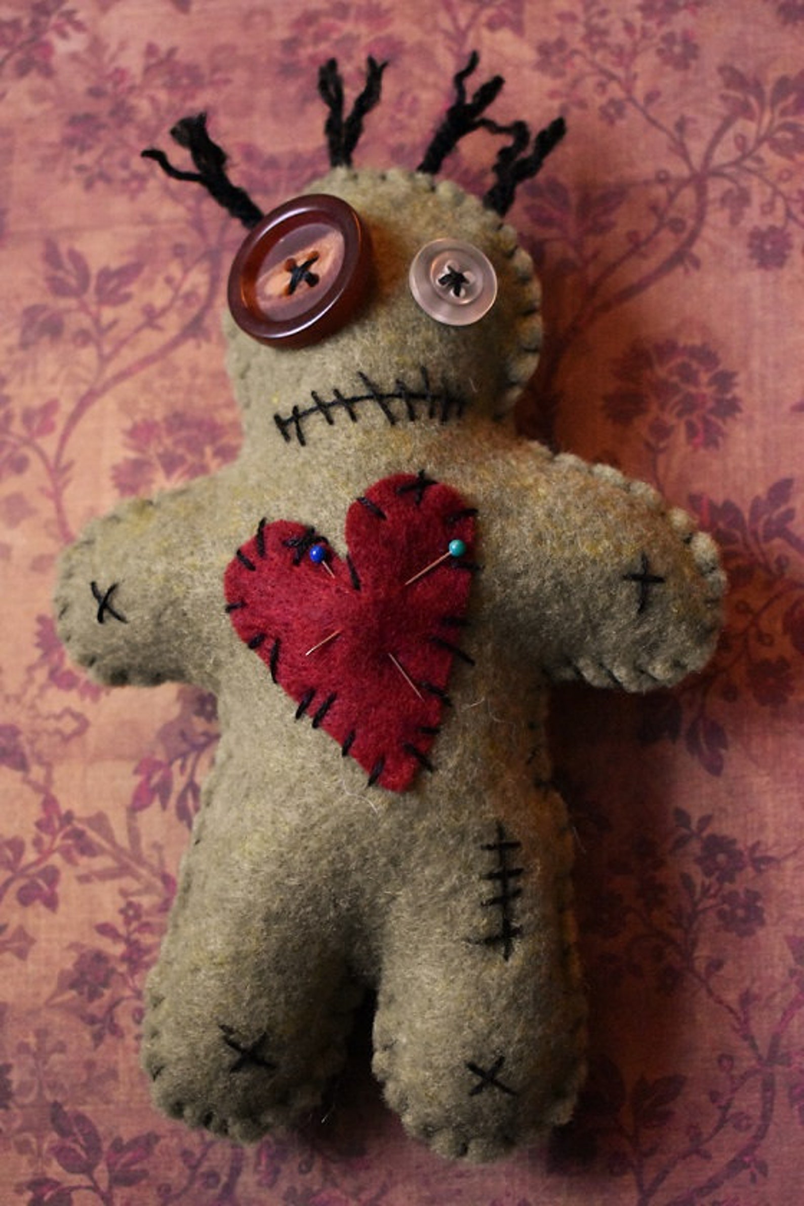 Voodoo Doll Green Tones Voo Doo Dolls Halloween Etsy