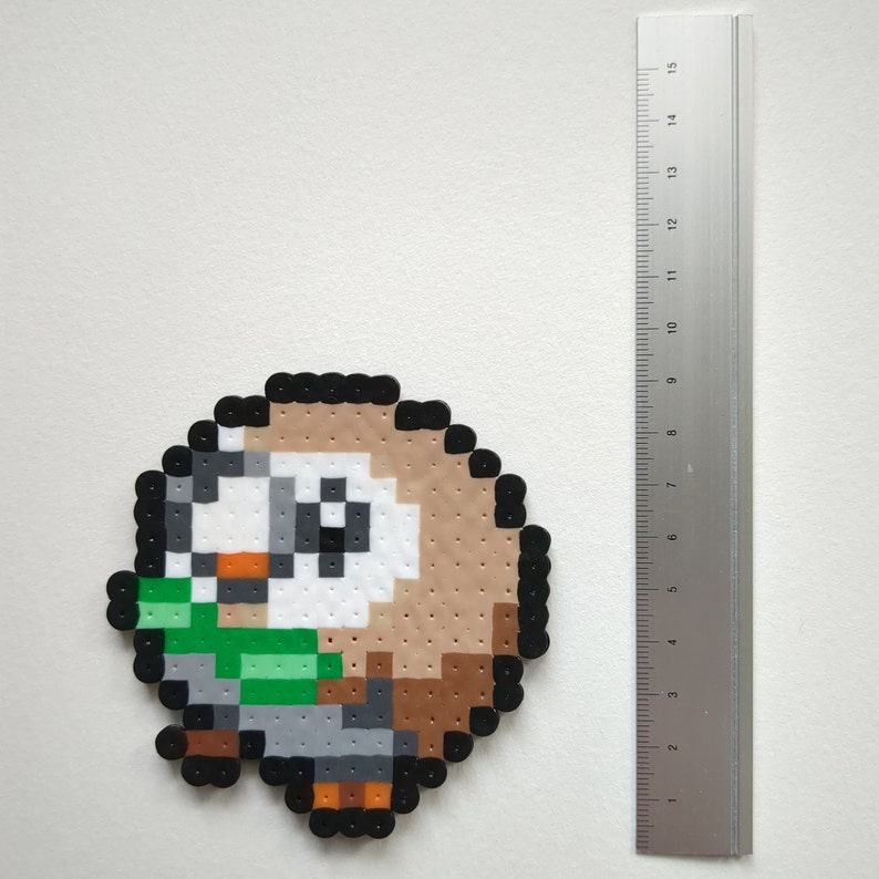 Pokemon Gen 7 Alola Starters Perler Bead Sprite Art Rowlet, Dartrix ...