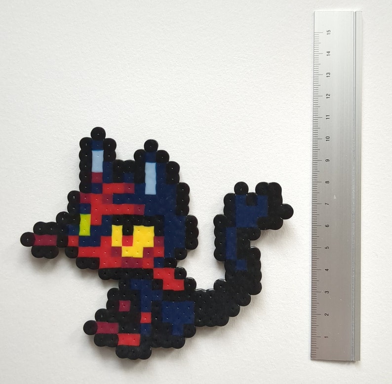 Pokemon Gen 7 Alola Starters Perler Bead Sprite Art Rowlet, Dartrix ...