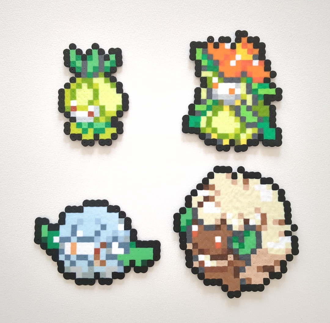 Pokemon Petilil, Lilligant, Cottonee, Whimsicott Perler Bead Pixel ...