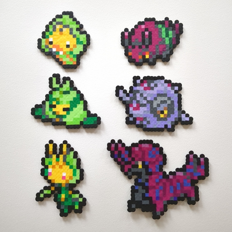 Bug Pokemon Sewaddle, Swadloon, Leavanny, Venipede, Whirlipede ...
