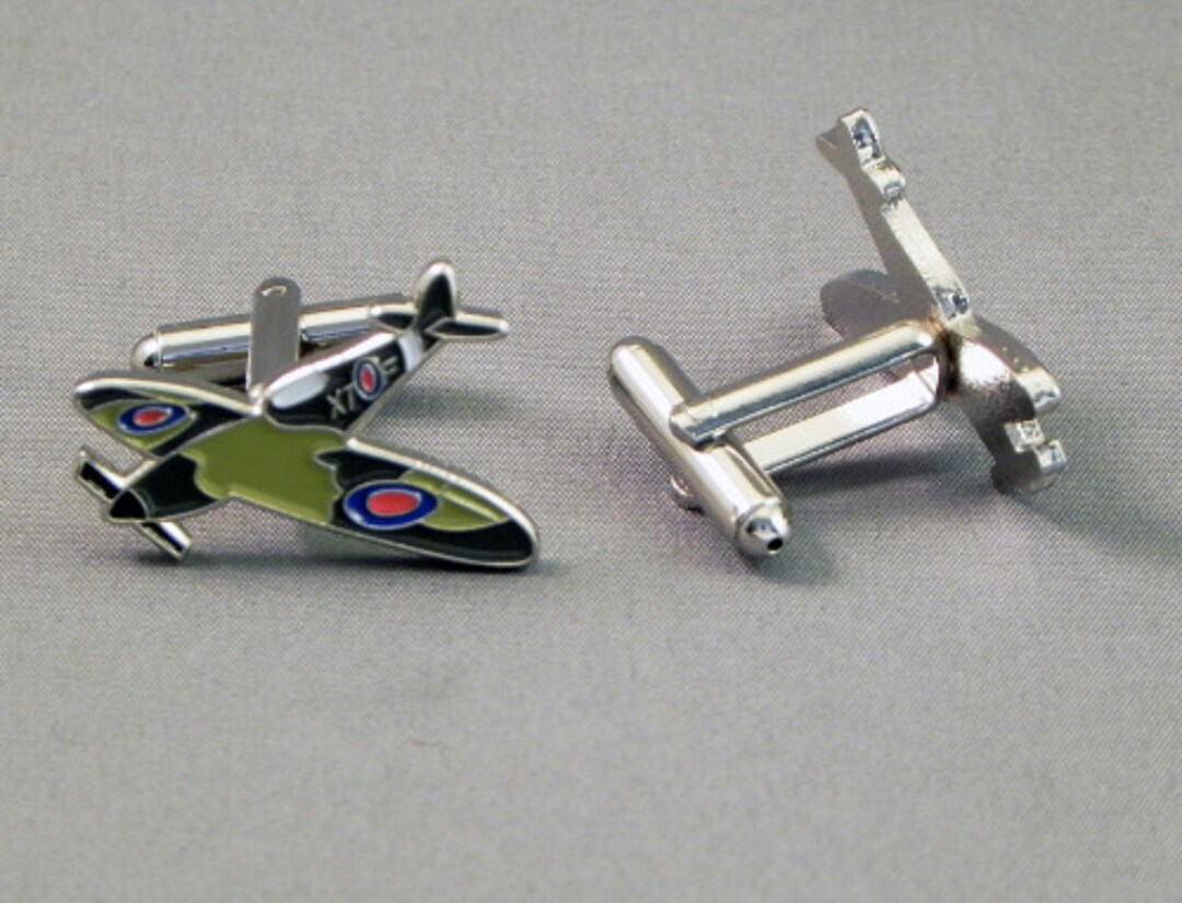Spitfire Cuff Links. RAF WWII Plane. Metal. Enamel. Standard - Etsy