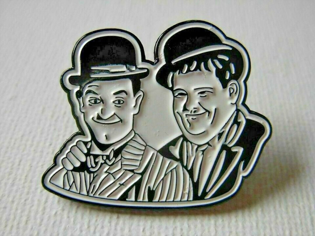 Laurel and Hardy Pin Badge. Standard or Deluxe Versions. High Quality ...