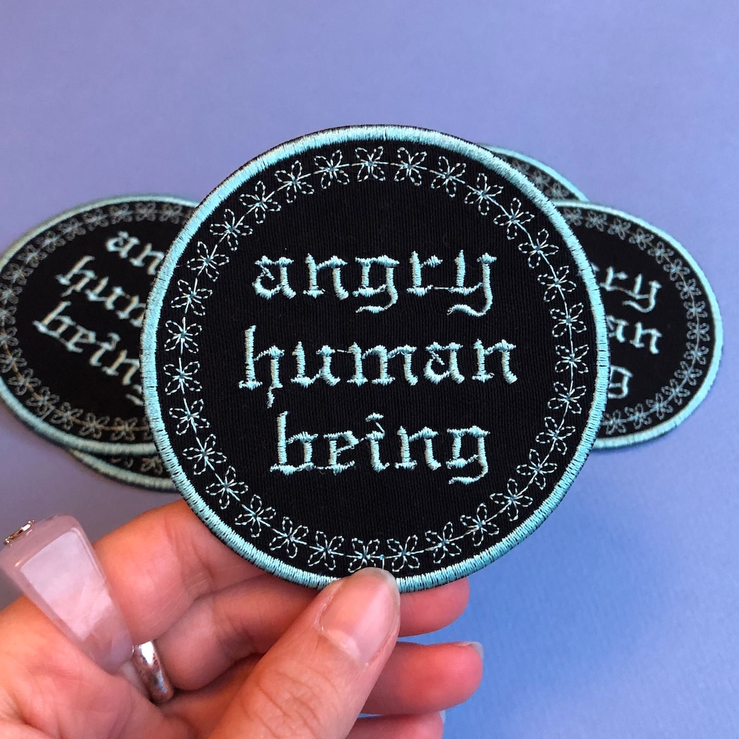 Angry Human Being Iron-on Patch - Etsy