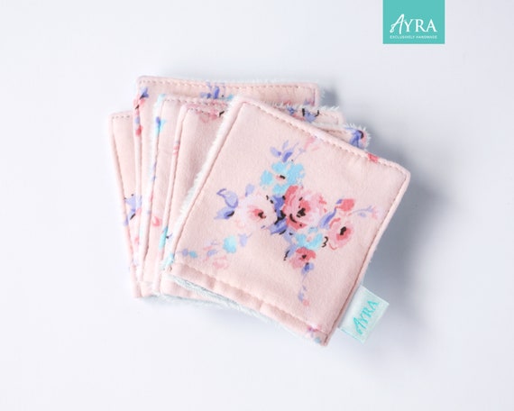 PEONY ROSES Set of 5 Minky Facial Wipes With Pocket Facial - Etsy