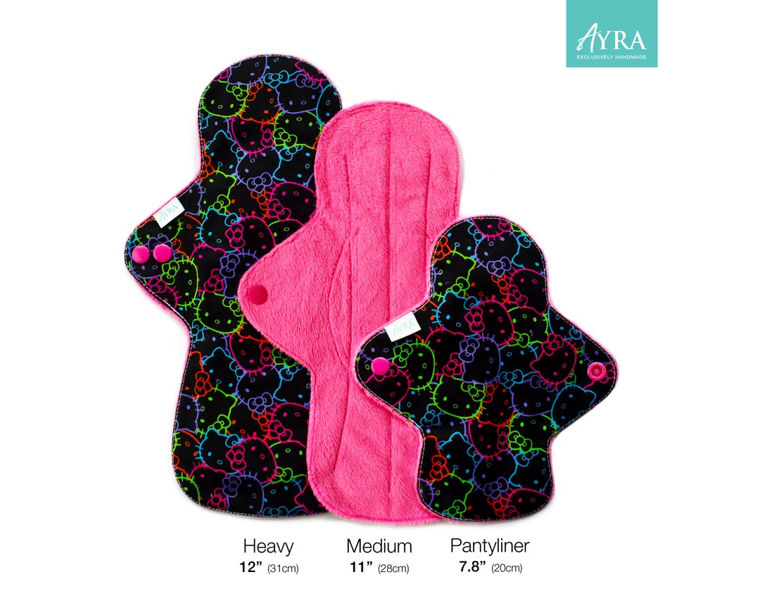 NEON CATZ Cloth Pads, Menstrual Pad, Pantyliner, Medium Pad, Heavy Pad ...