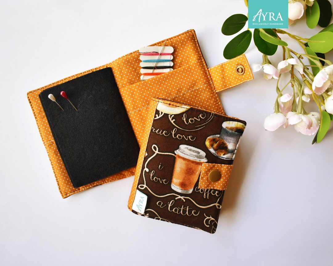 Ship From USA LATTE Handmade Needle Book / Brooch Keeper / Earring ...