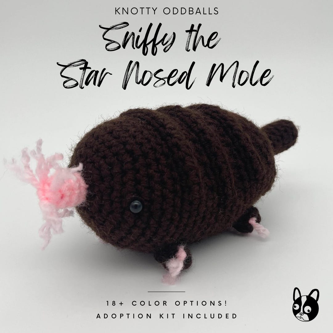 Sniffy the Star Nosed Mole Amigurumi Crochet Plush Desk Pet Animal ...